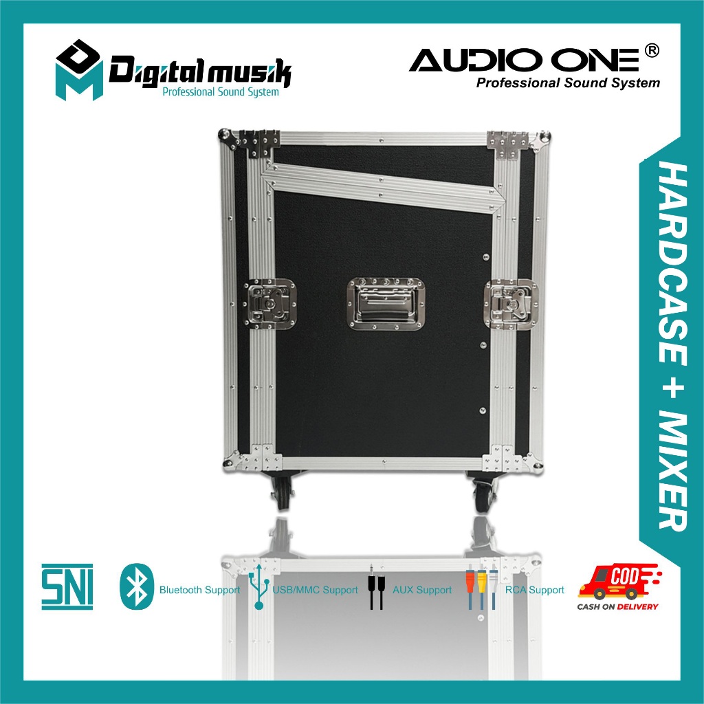 Jual AUDIO ONE Hardcase Speaker Sound System Plus Mixer 8U-16U Kotak ...