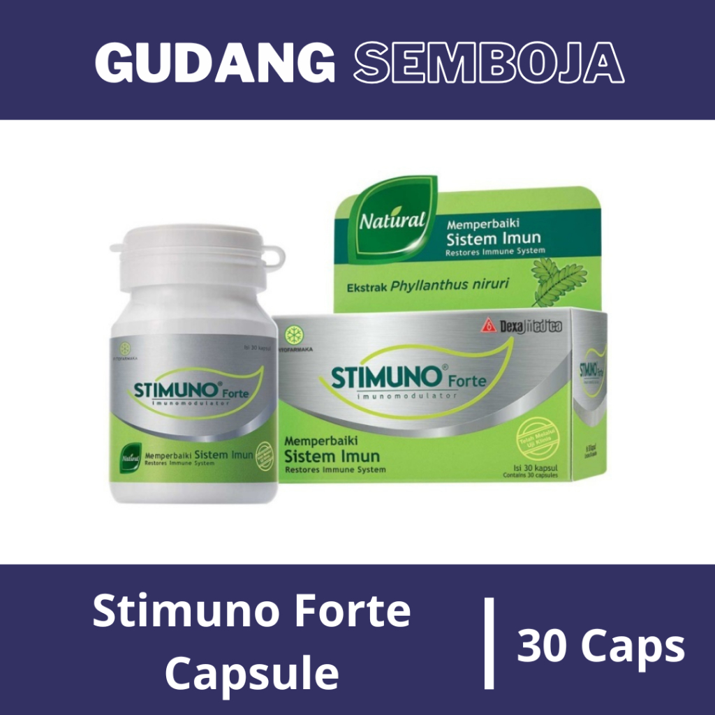 Jual Stimuno Forte Kapsul Botol Isi 30 / Suplemen Imun Daya Tahan Tubuh ...