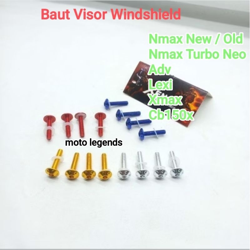 Jual Baut Visor Windshield Cnc Nmax Turbo Neo Nmax New Nmax lama Adv ...