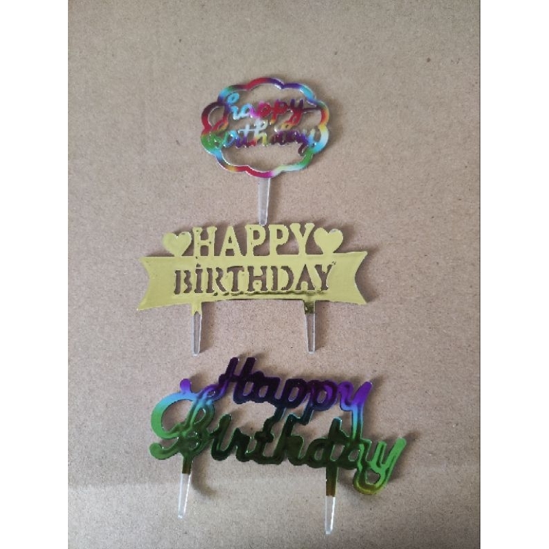 Jual topper happy birthday // topper ulang tahun mini - per 1 pcs ...
