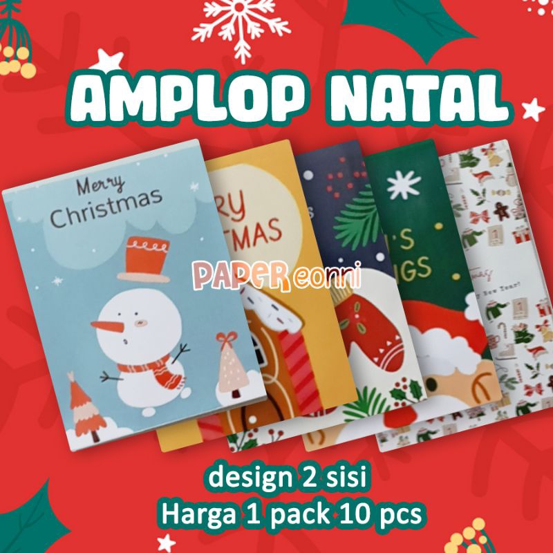 Jual (Isi 10 pcs) Angpao Amplop Natal 2024 dan Tahun Baru 2025 medium ...