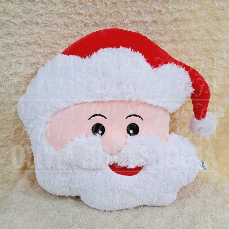 Jual Bantal Kepala Sinterclas Boneka Bantal Santa Claus Bantal Natal ...