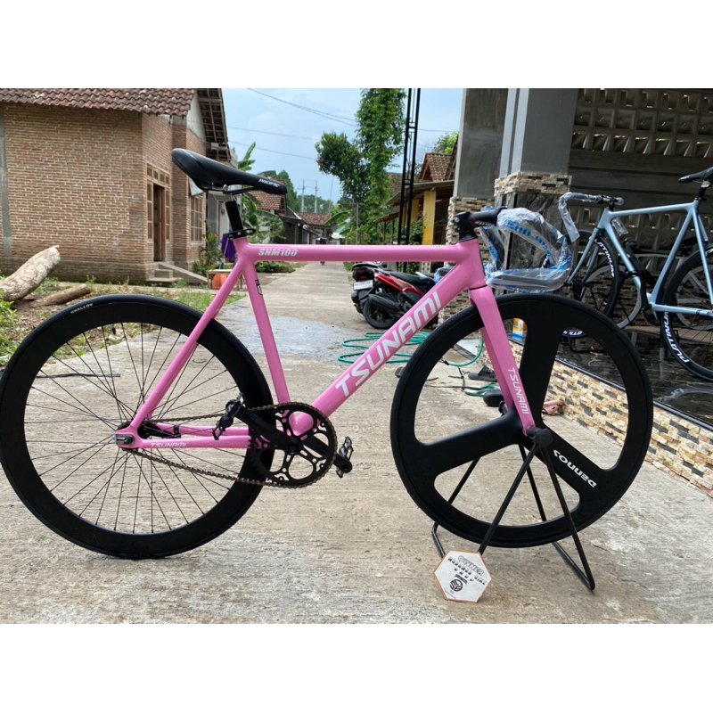 Jual Fulbike Tsunami Pink Rims Depan Denos | Shopee Indonesia