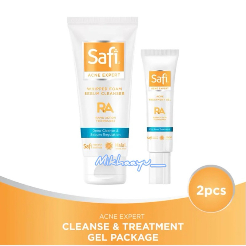 Jual Safi Acne Expert Sebum Cleanser 100g & Spot Gel Acne Treatmen 15g ...