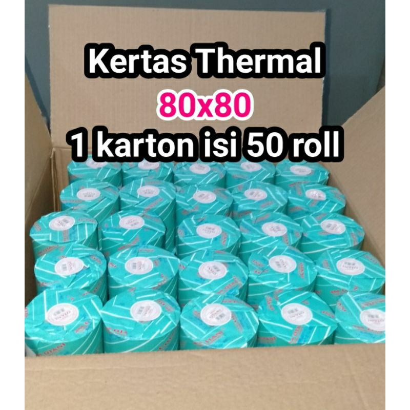 Jual Kertas Thermal 80x80 Otani 80mm 1 box isi 50 roll | Shopee Indonesia