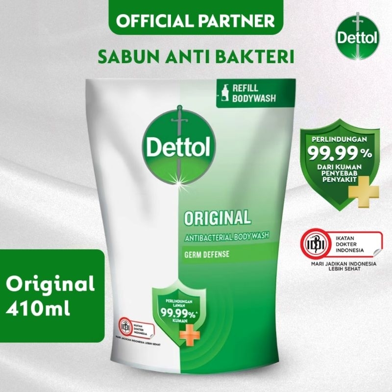 Jual Dettol Original 410gr Sabun Mandi Cair Anti Bakteri Body Wash Refill 410 ml | Shopee Indonesia