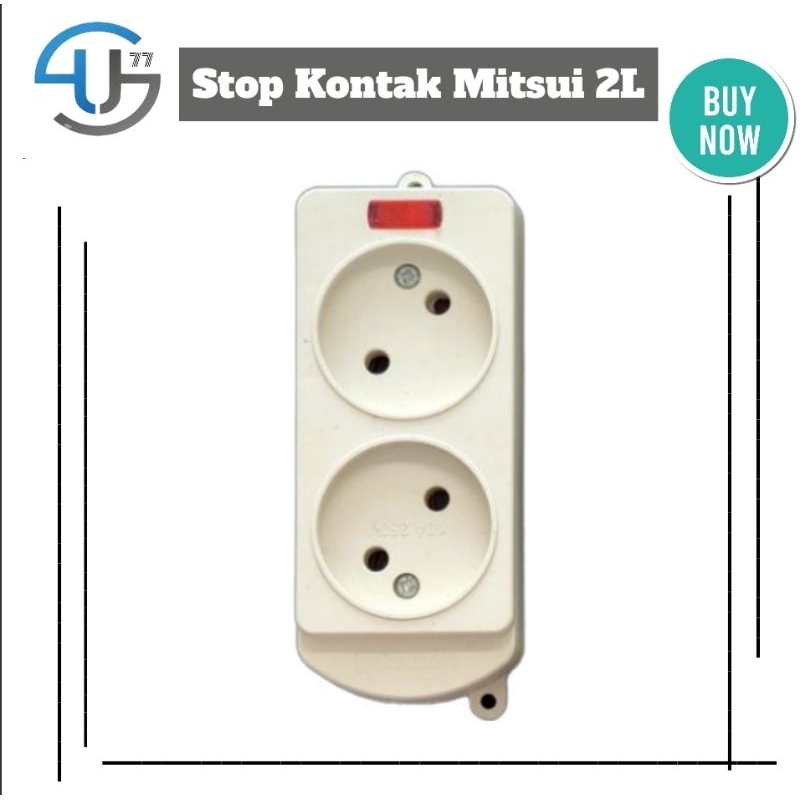 Jual US444 Stop Kontak MITSUI Gepeng 2 Lubang Terminal Kuningan SNI By Toko Haji Usman | Shopee ...