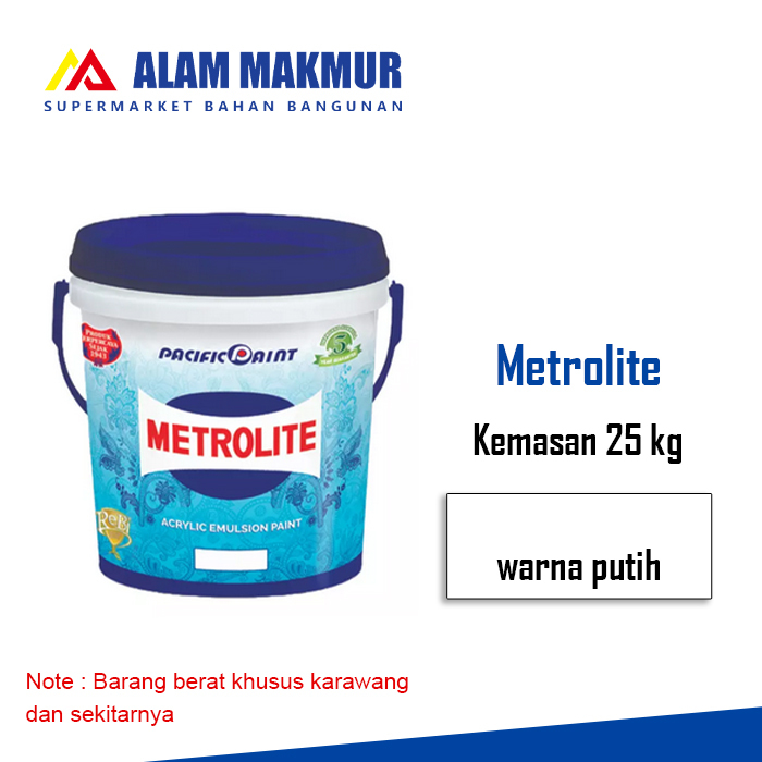 Jual Cat Tembok Interior METROLITE Putih Kebiruan Ukuran 16 Liter (atau ...