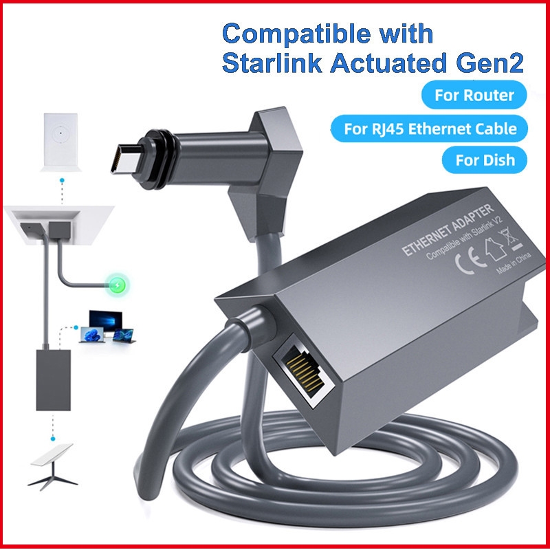 Jual Adaptor Ethernet Starlink V2 Konektor Router Betina Jack RJ45 ...