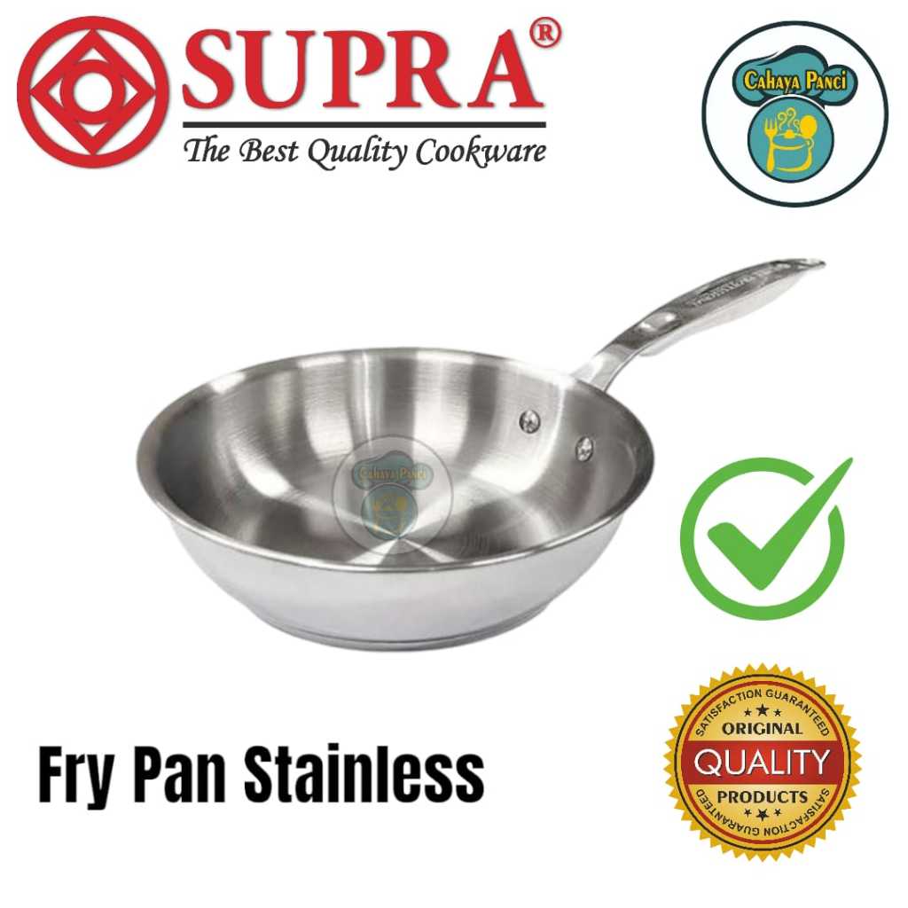 Jual SUPRA professional fry pan 20cm SUS 304, Fry pan stainless kompor ...