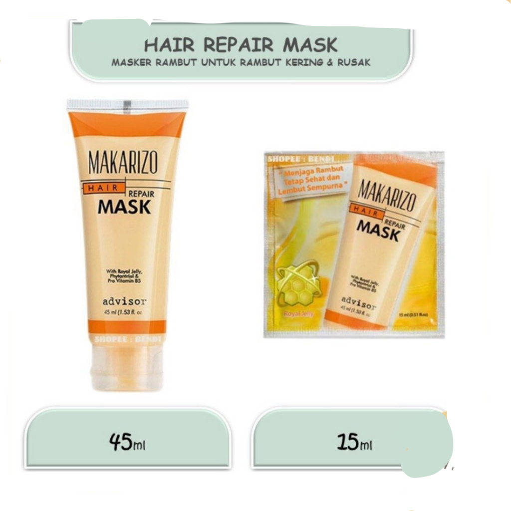 Jual STARTLUX Makarizo Advisor Hair Repair Mask 45 mL / 15ml | Masker ...
