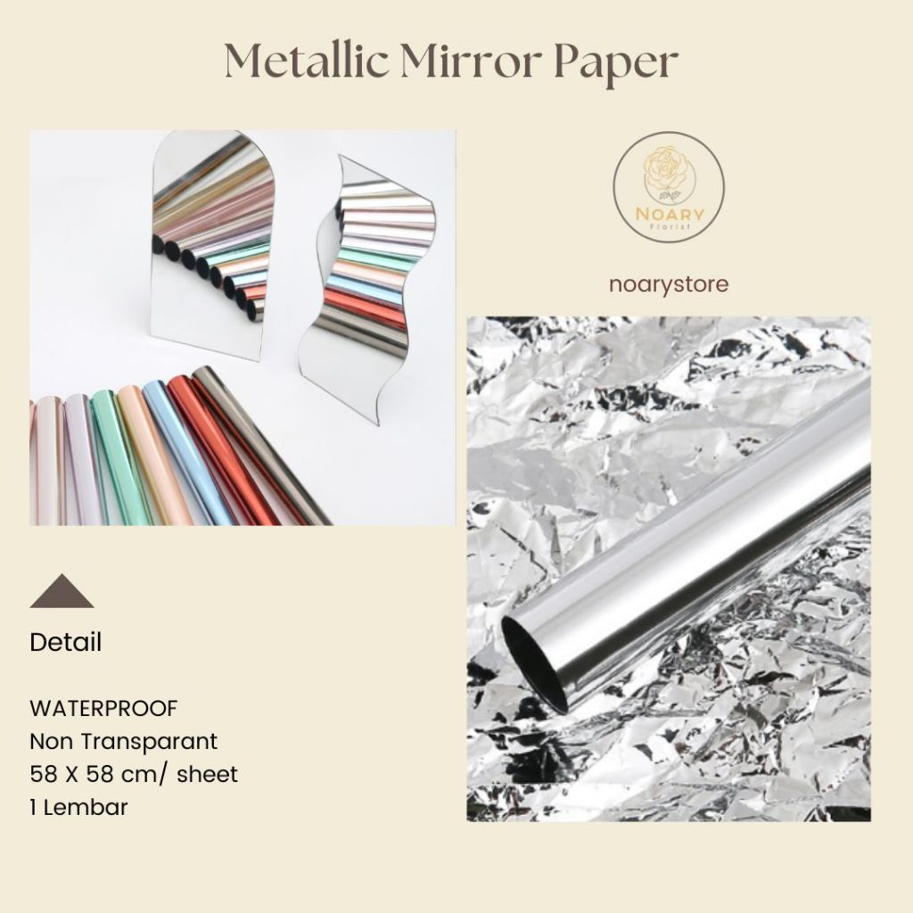 Jual METALLIC MIRROR PAPER / Kertas Buket | Shopee Indonesia