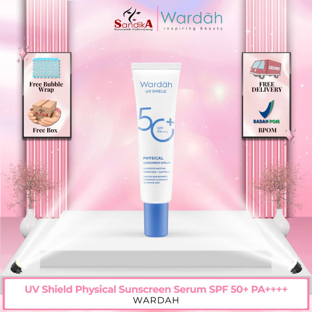 Jual Wardah UV Shield Physical Sunscreen Serum SPF 50+ PA++++ 30 ml] | Shopee Indonesia
