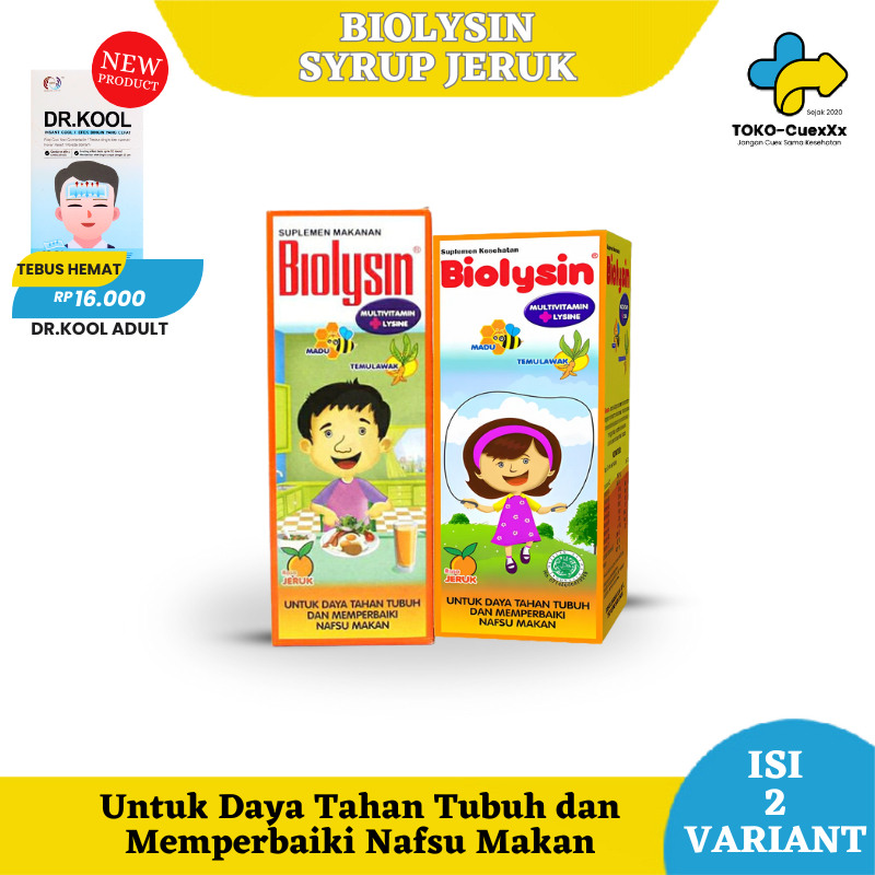 Jual Biolysin Syrup Rasa Orange 100 ML / 60 ML - Vitamin Penambah Nafsu ...