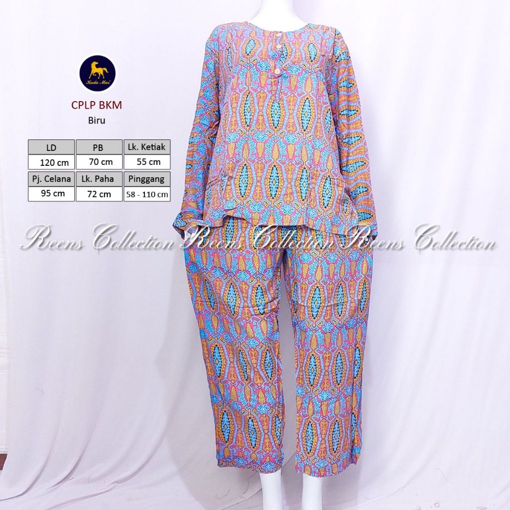 Jual Batik Kuda Mas Setelan CPLP Batik Print | Piyama Wanita Celana ...