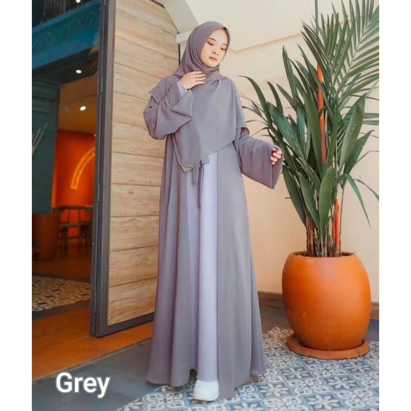 Jual Helwa Abaya Set 2in1 Gamis & Outer/Abaya Model Terbaru Kekinian ...