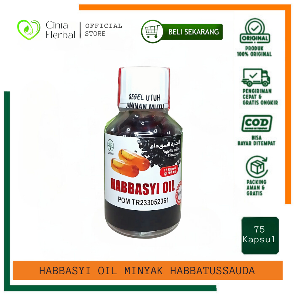 Jual Habbasyi Oil Habbatussauda 75 Kapsul ORIGINAL | Shopee Indonesia