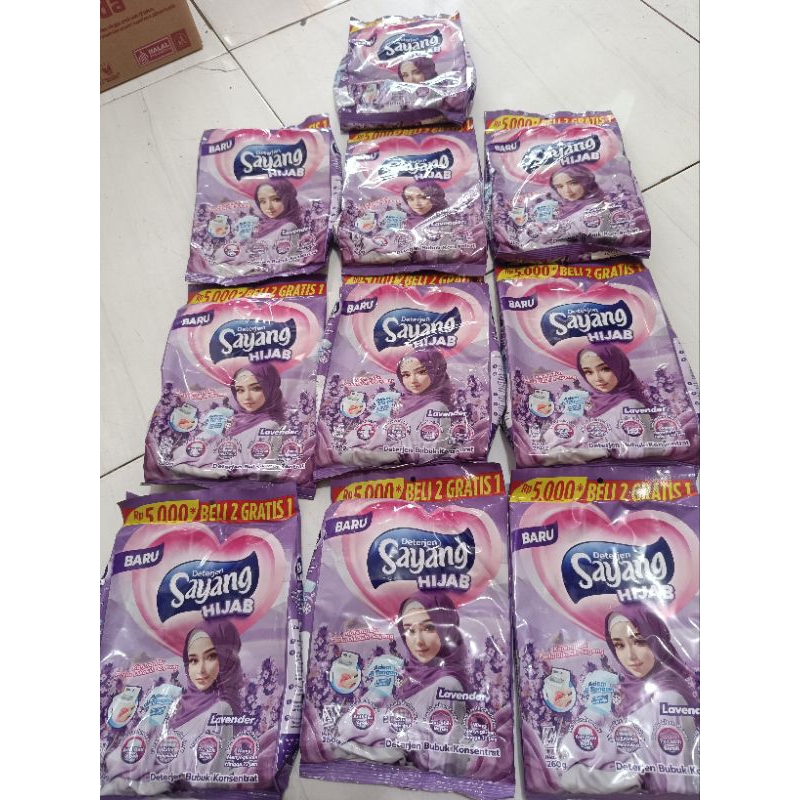 Jual Detergen bubuk sayang hijab 260g x 10pcs/ketengan 5000/pcs ...