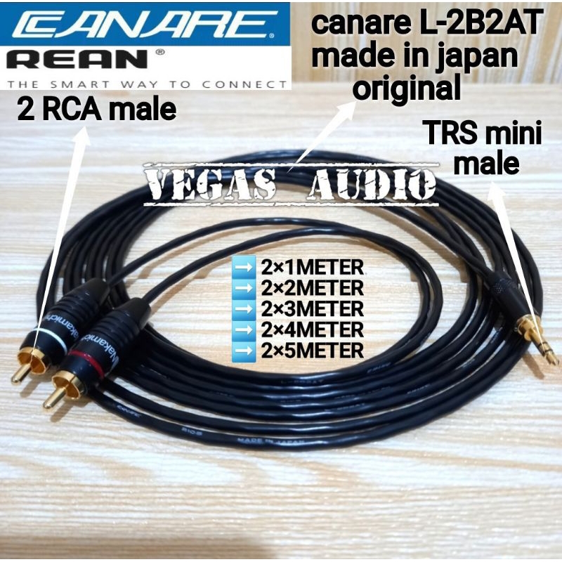 Jual KABEL AUDIO CABANG CANARE ORIGINAL UKURAN KECIL JACK GOLD PLATE 3.5MM MALE STEREO TO DUAL ...