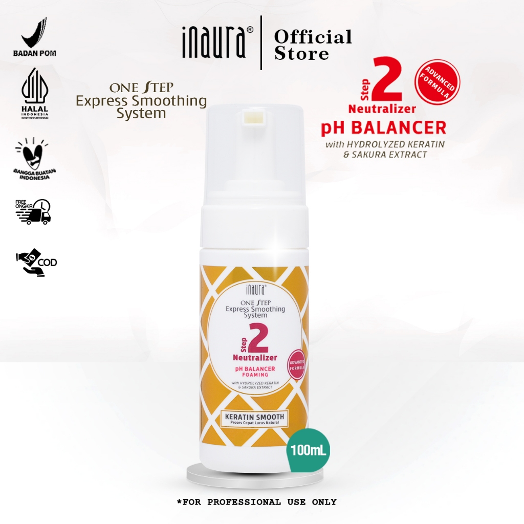 Jual Inaura one step express smoothing system step 2 pH Balance foam ...