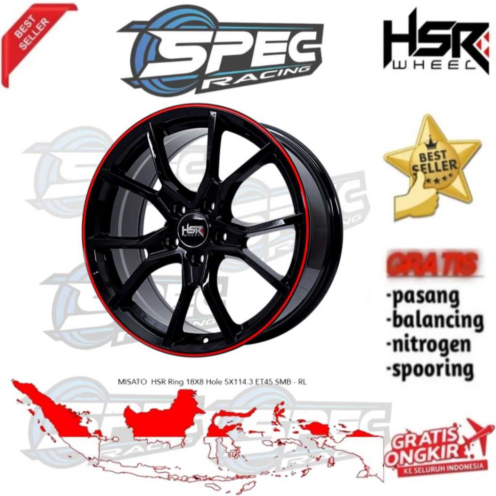 Jual Velg Mobil Civic Turbo R18 HSR MISATO Pelek Ring 18 Innova Hrv Terios Xpander Rush ACcord ...