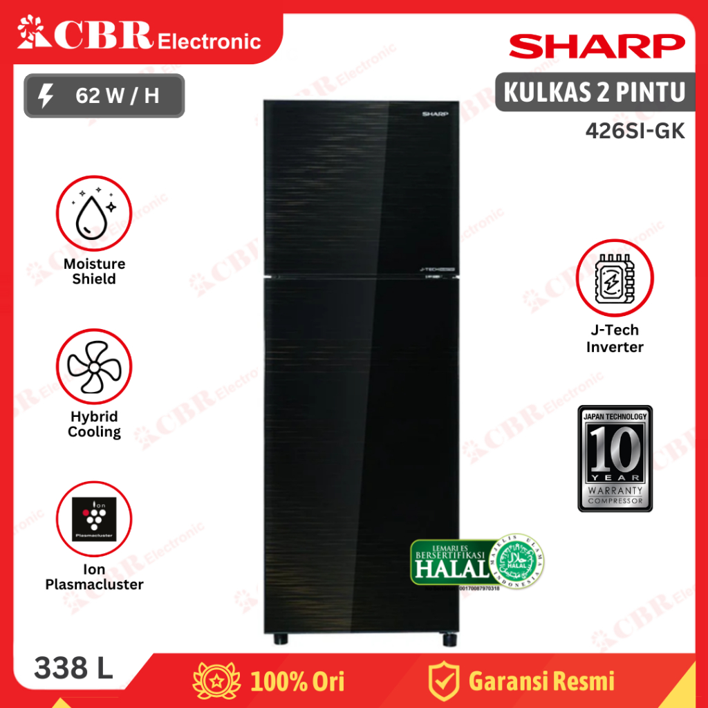 Jual KULKAS 2 PINTU SHARP 338 L / SJ-426SI-GK | Shopee Indonesia