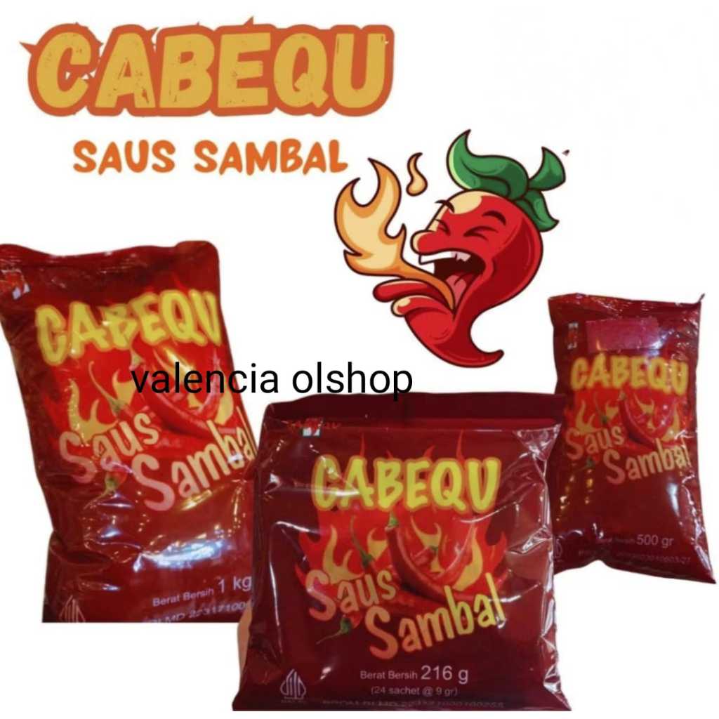 Jual Saus Sambal CABEQU saos sambel Sachet ( 24 sachet @9 gram ...