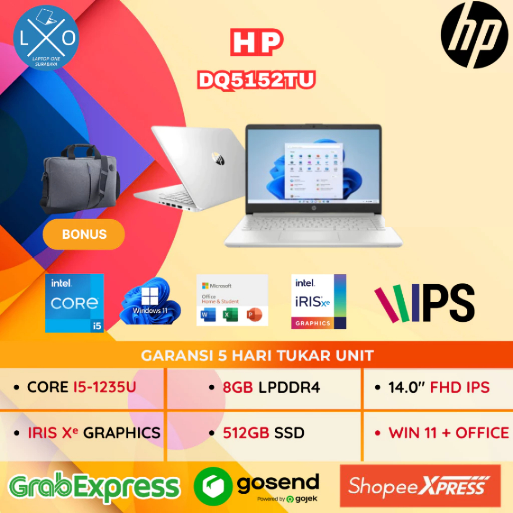 Jual HP 14s Core i5 1235 RAM 8GB 512GB SSD Windows 11+OHS 14.0FHD IPS ...