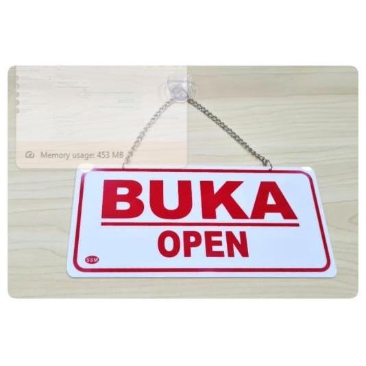 Jual Papan Akrilik STICKER Papan Nama Acrylic 1 Sisi Gantung Pintu Kaca ...