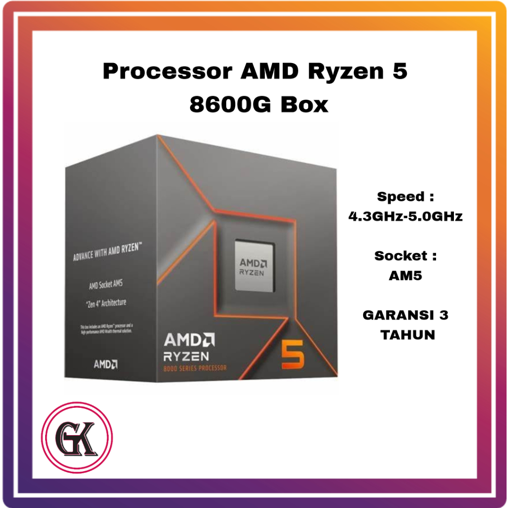 Jual CPU Processor AMD Ryzen 5 8600G Up To 5.0 BOX Socket AM5 Box | Shopee Indonesia