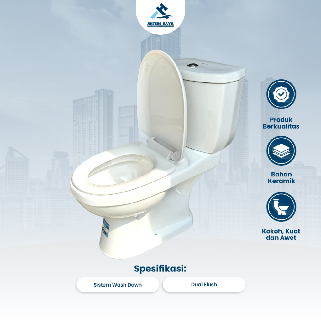 Jual Closet Duduk Triliun Jasper Series Kloset Toilet WC Flushing ...