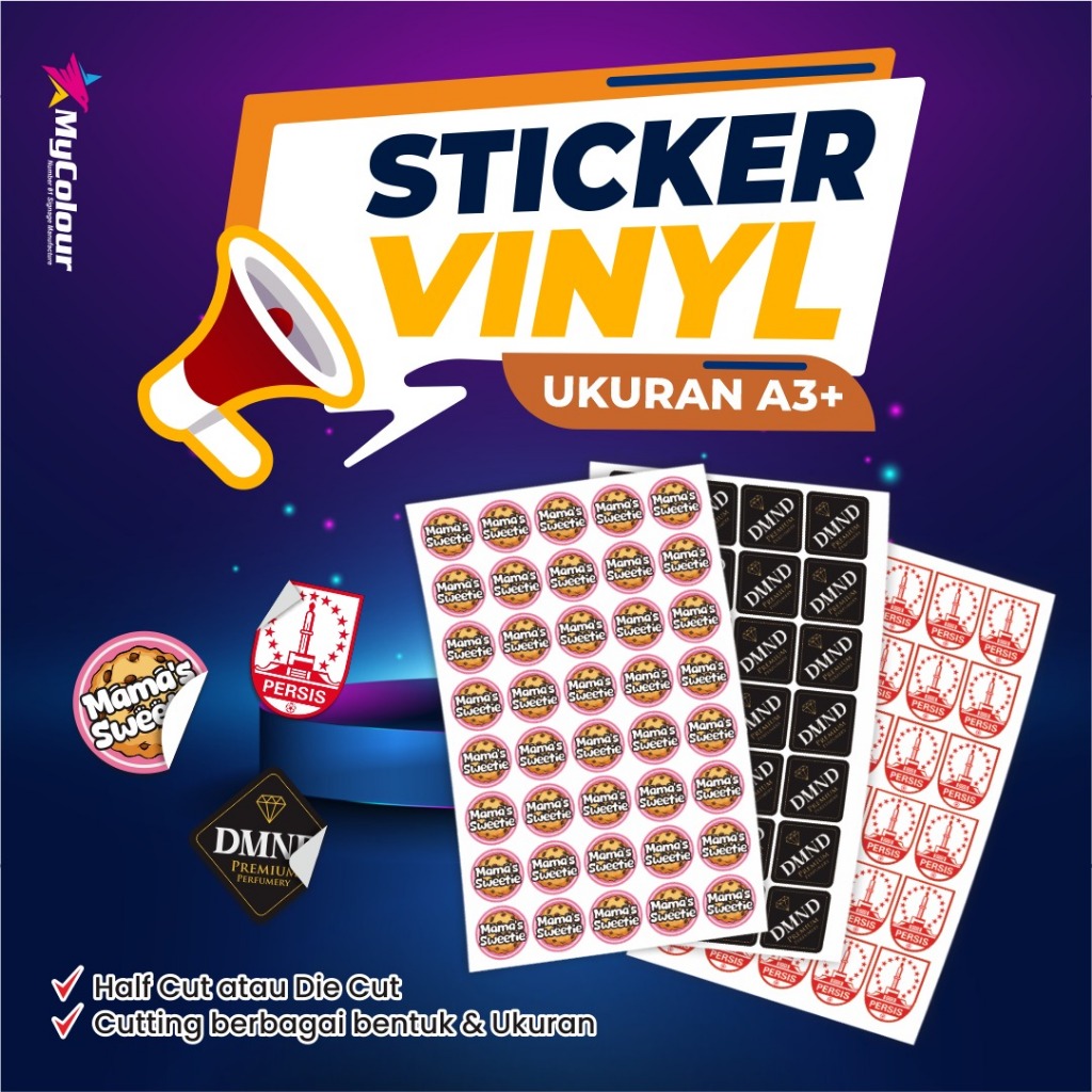 Jual Cetak stiker vinyl anti air label makanan / label online shop ...