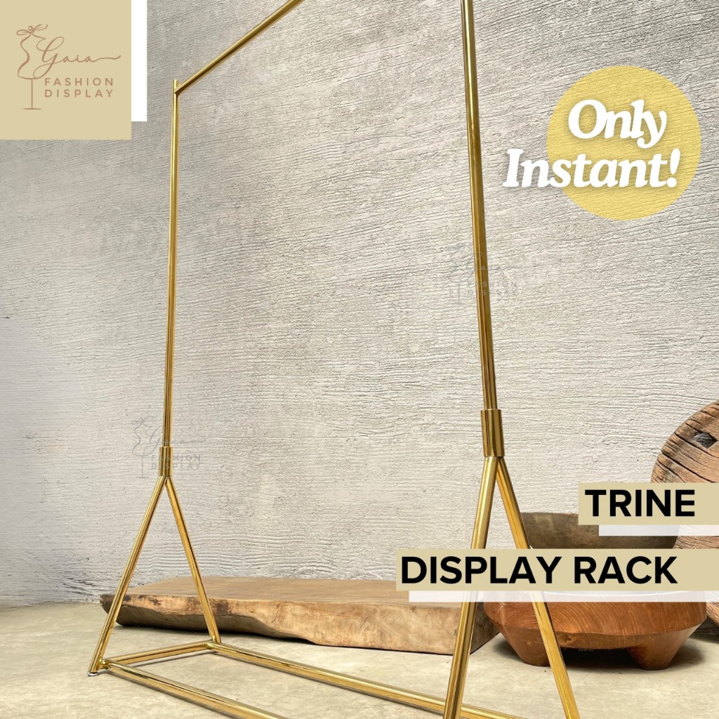 Jual KHUSUS INSTAN Gawang TRINE Display Rack Premium Gold Gantungan ...