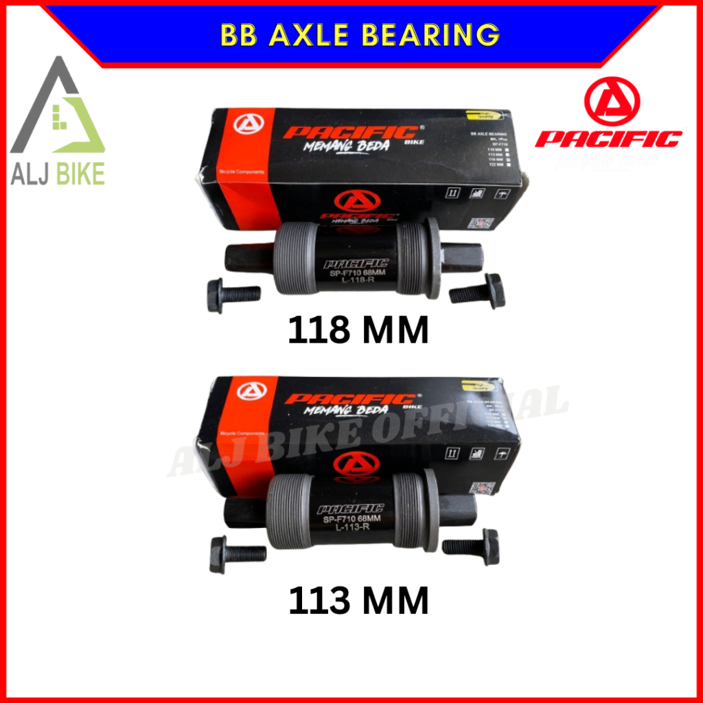 Jual BB Bottom bracket PACIFIC sepeda kotak 113 118 mm bearing lipat ...