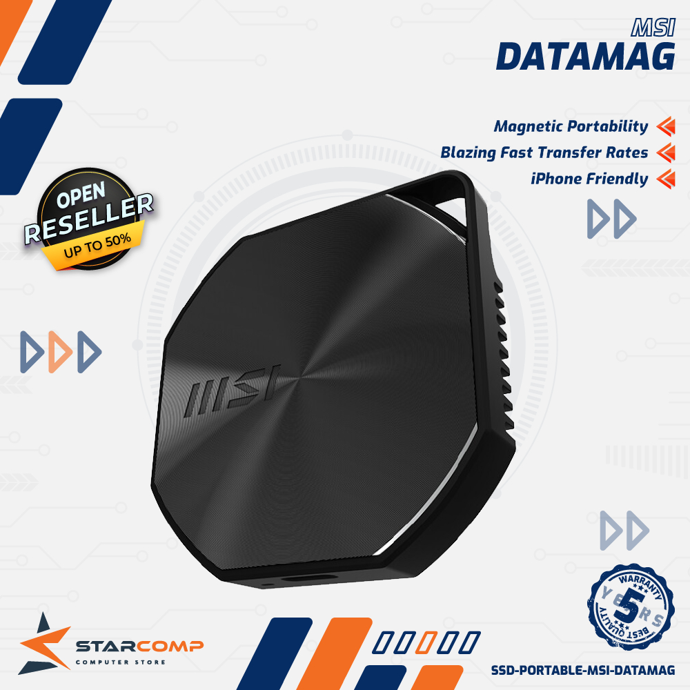 Jual SSD Portable MSI DATAMAG 20Gbps Magnetic Portable External SSD USB Type-C | Shopee Indonesia