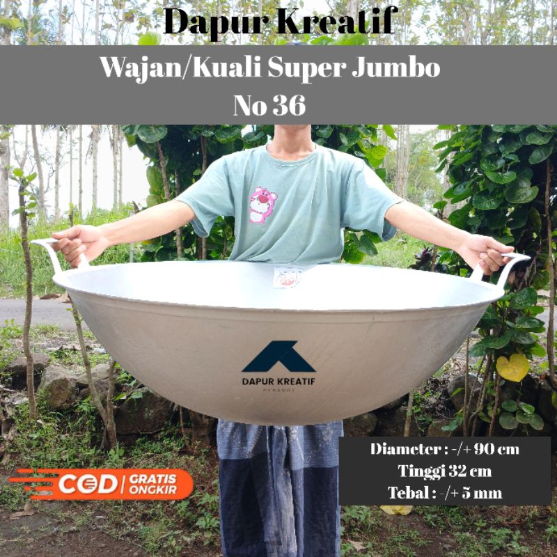 Jual Wajan Kuali Super Jumbo No 36 Kancah Katel Besar Jumbo Alumunium ...