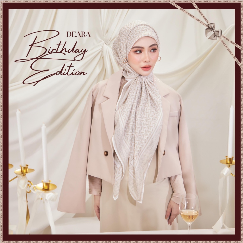 Jual Deara Birthday Edition Pattern Scarf by Deara.ind | Shopee Indonesia