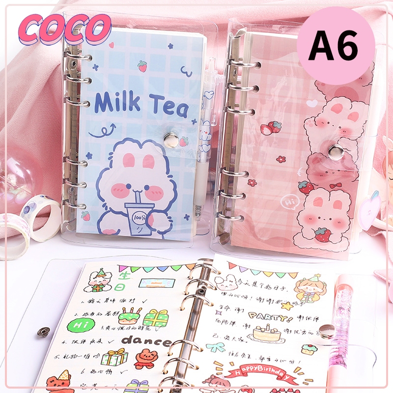 Jual Binder lucu PVC notebook isi ulang buku catatan A6 100 lembar ...