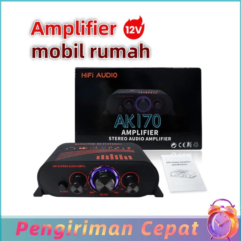 Jual Ak170 amplifier audio portabel, ukuran kompak, penguat speaker 20W ...