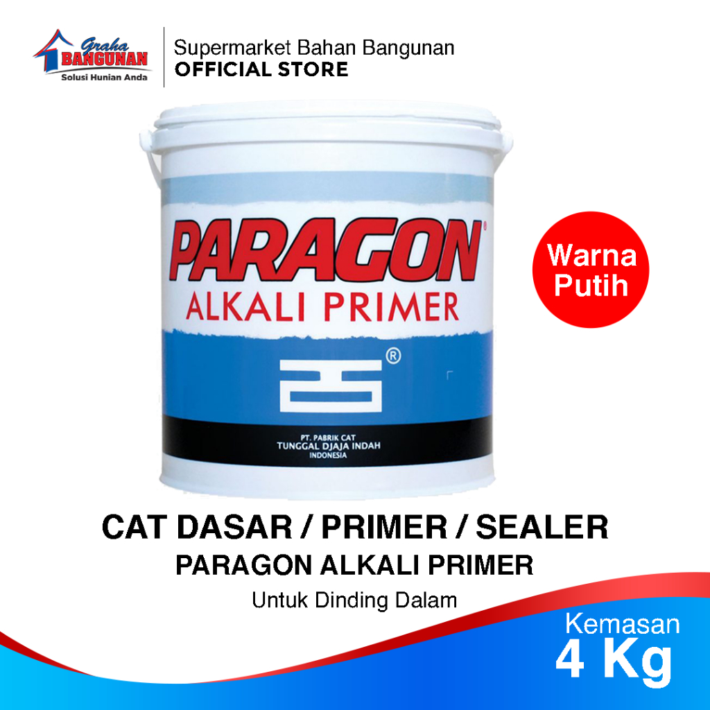 Jual Cat Dasar/ Cat Primer / Sealer Paragon Alkali Primer 4Kg Untuk ...