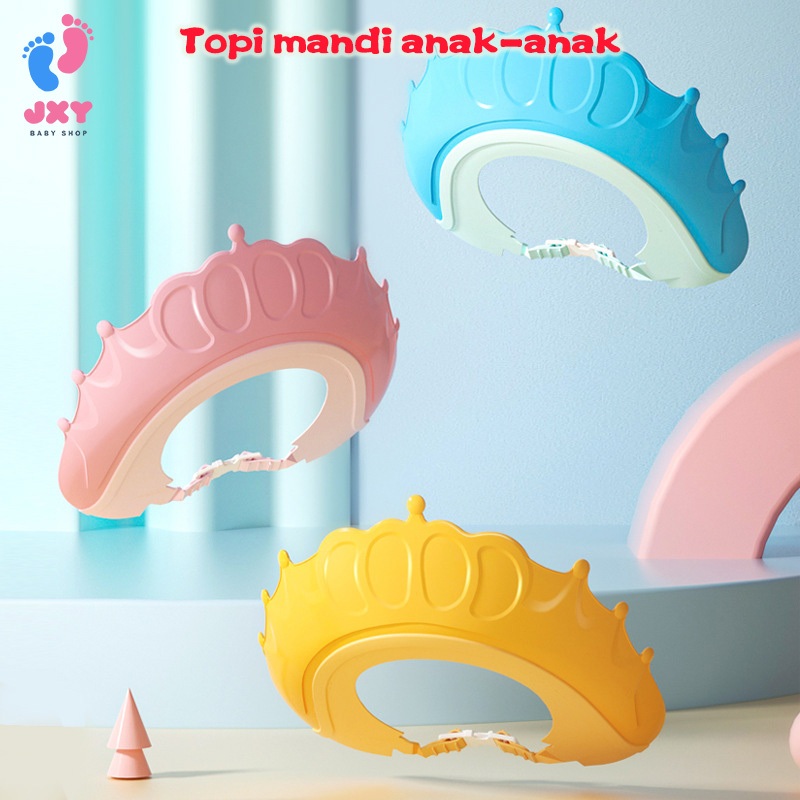 Jual Topi Mandi Keramas Mahkota Anak Bayi Balita Baby Shower Cap ...