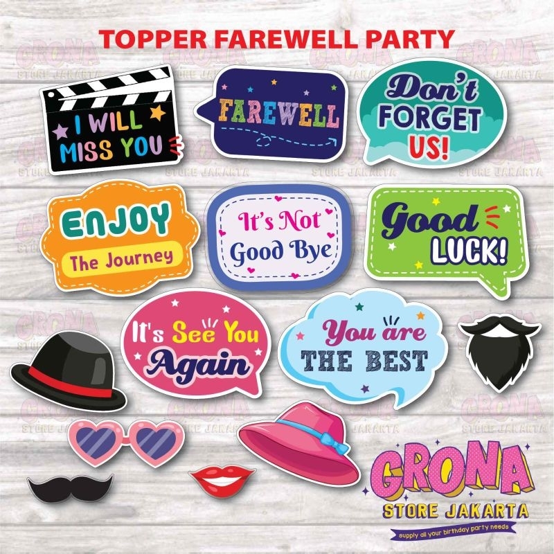 Jual ACC Photobooth Farewell Party / Aksesoris Foto Farewell Party ...