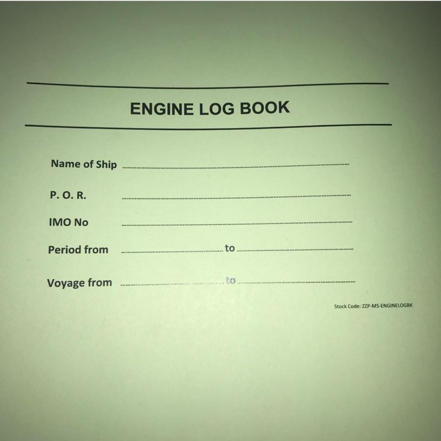 Jual Buku Log Mesin Kapal Engine Log Book Logbook size A3 | Shopee ...