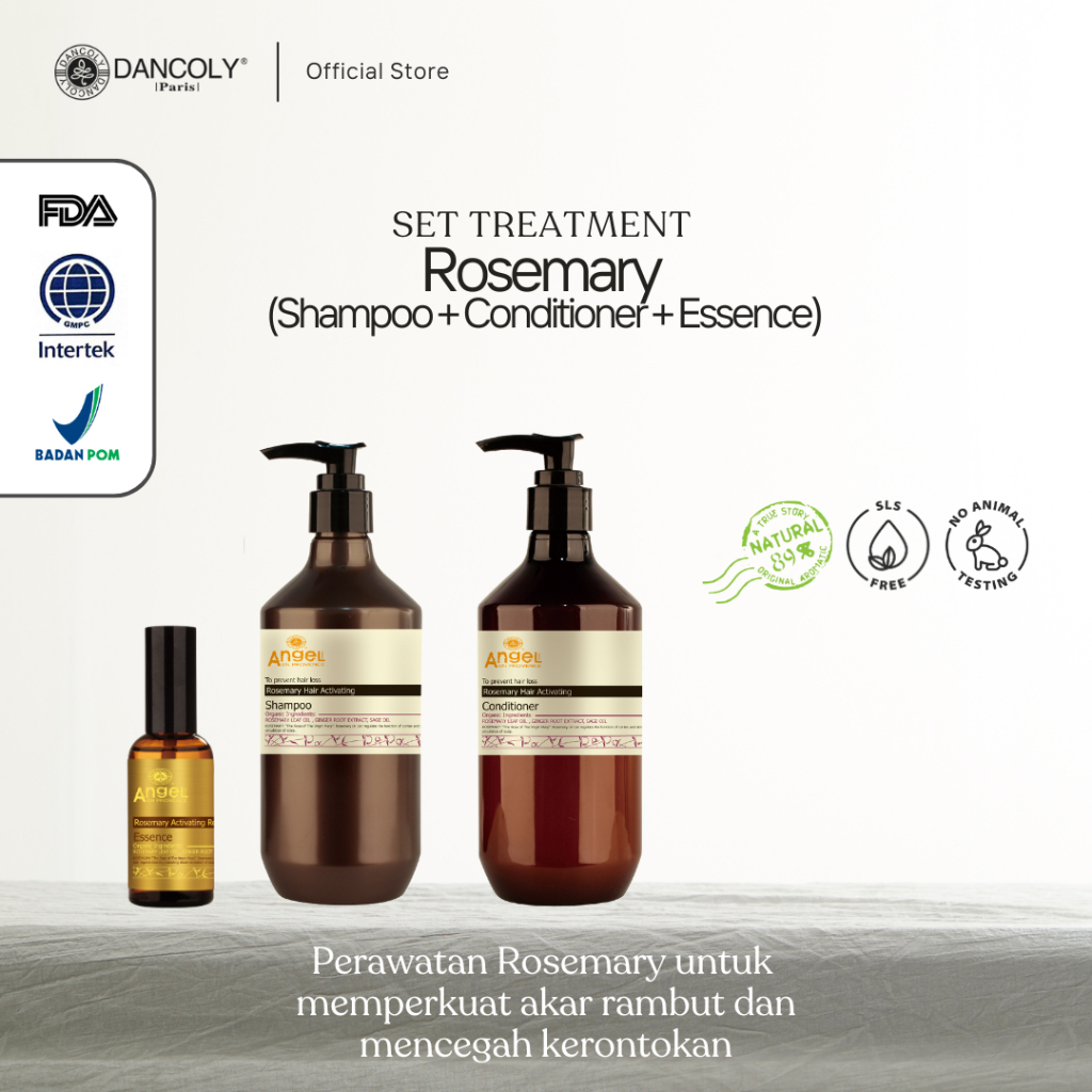 Jual Dancoly Rosemary Shampoo + Conditioner + Rosemary Essence 50 ml ...