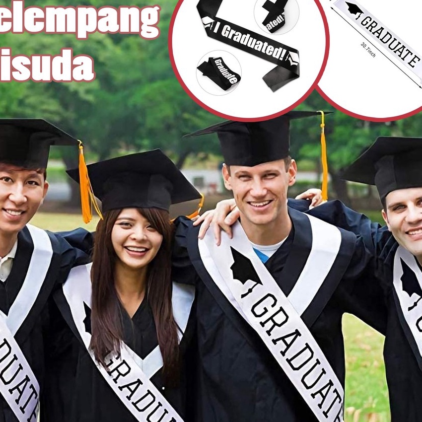 Jual Ekstra PartyMaster Graduation Sash Selempang Wisuda | Shopee Indonesia
