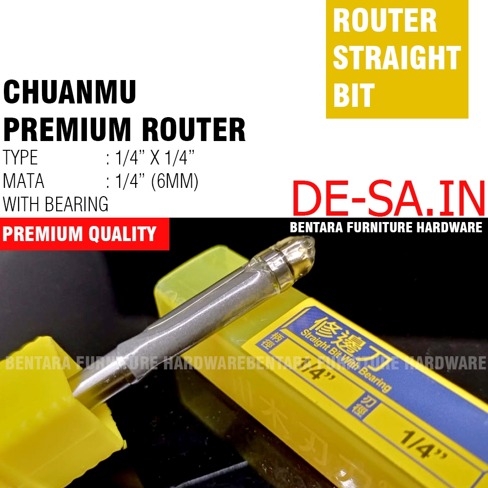 Jual Chuanmu Router 6MM (1/4" x 3/8" ) - 10 MM Premium Quality Straight ...