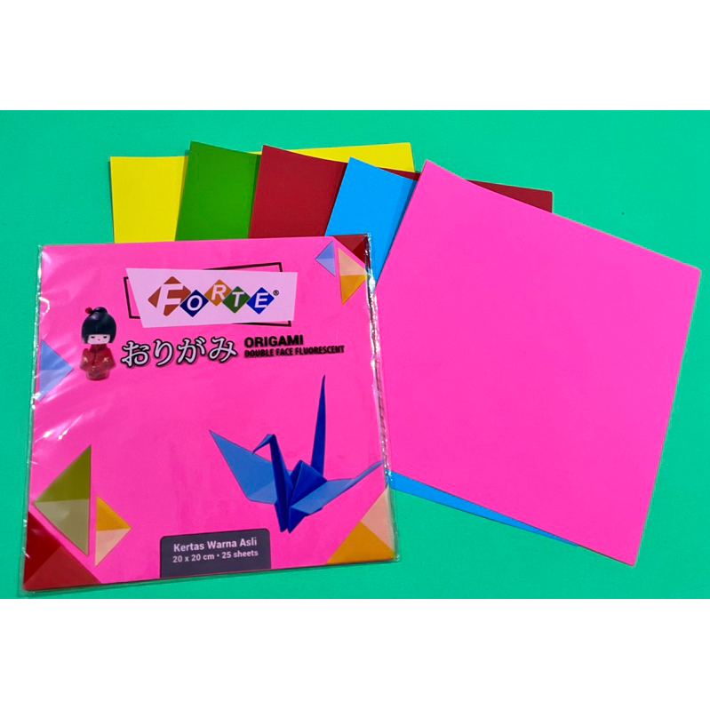 Jual ORIGAMI/KERTAS LIPAT 20x20 FORTE ISI 25 LEMBAR | Shopee Indonesia