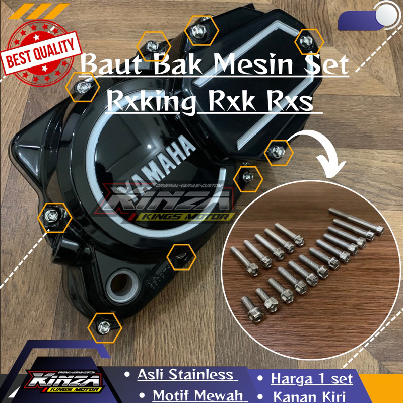 Jual BAUT BAK MESIN KANAN KIRI CUSTOM STAINLESS RXKING RX KING RXK RXS STENLIS | Shopee Indonesia