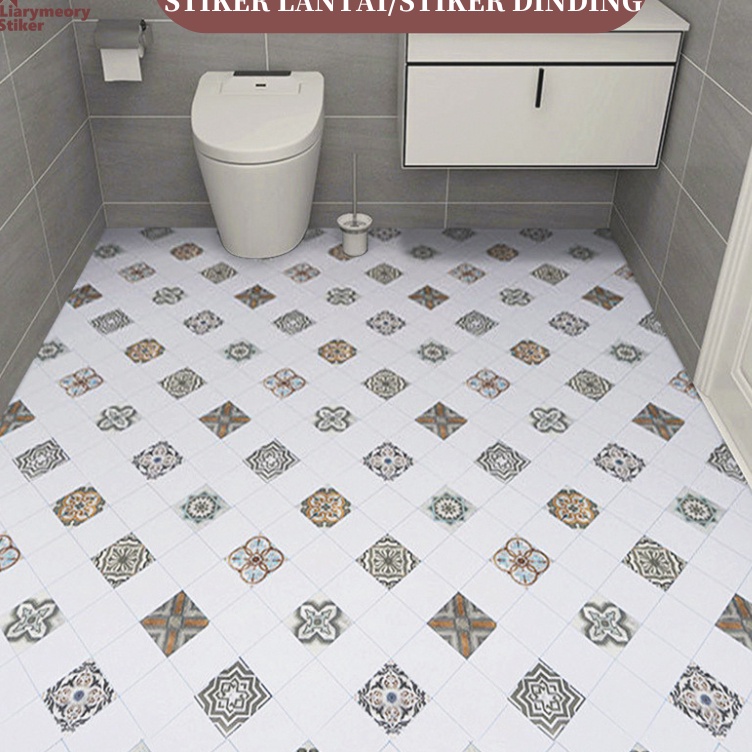 Jual Super Mutu Stiker Lantai Kamar Mandi Wallpaper Tahan Air ...