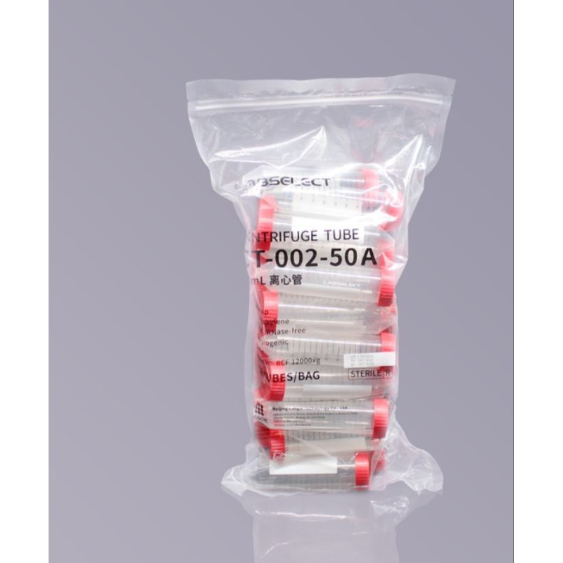 Jual Centrifuge tube 50 ml sterile tabung falcon 50 ml sterile, 25 pcs ...